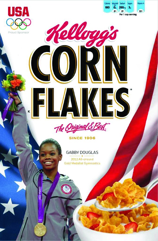 Gabby Douglas gets Corn Flakes box (Picture)