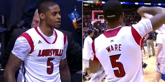 Chane Behanan wears Kevin Ware's jersey after Louisville win (Pictures)