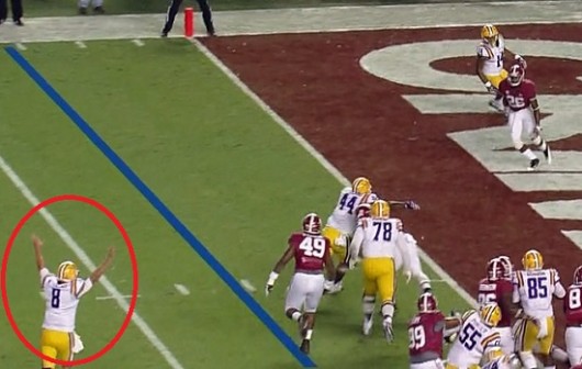 JC Copeland loses fumble on sure LSU touchdown (GIF)