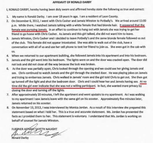 Chris Casher affidavit: Jameis Winston accuser was 'more than willing ...