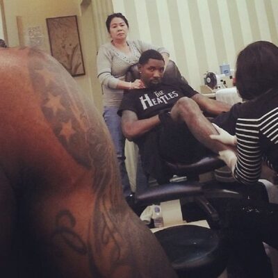 LeBron James, Miami Heat players get pedicures