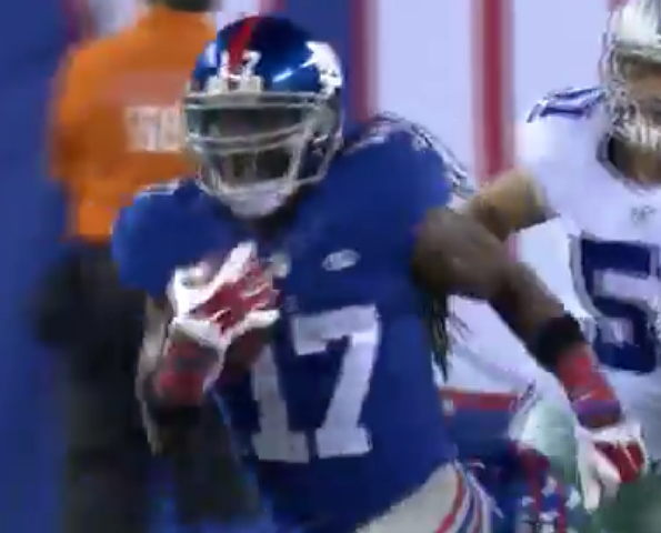 Dwayne Harris takes kickoff 100 yards to beat former team (Video)
