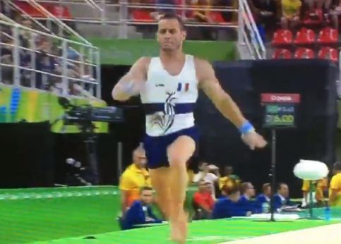 French gymnast suffers broken leg on vault landing (Video)