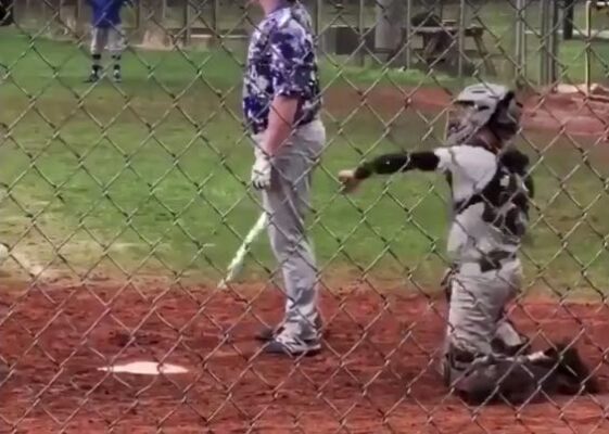 One-armed baseball catcher Luke Terry will blow your mind