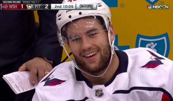 Penguins upset with Tom Wilson for laughing after big hit