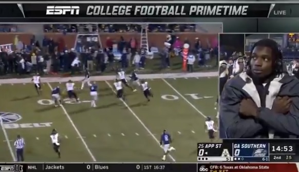Watch: App State RB drops F-bomb during live interview
