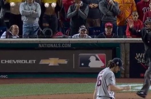 Two women flashed their boobs during the World Series