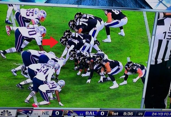Bill Belichick furious after neutral zone infraction, upset with Ravens ...