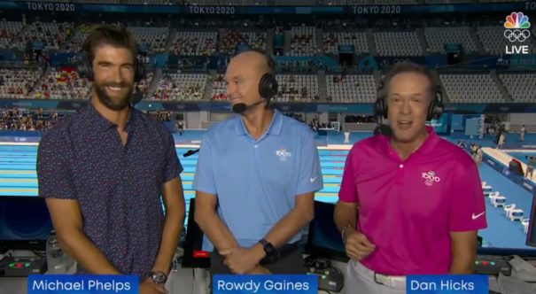 Dan Hicks, Rowdy Gaines form awesome duo calling Olympic swimming