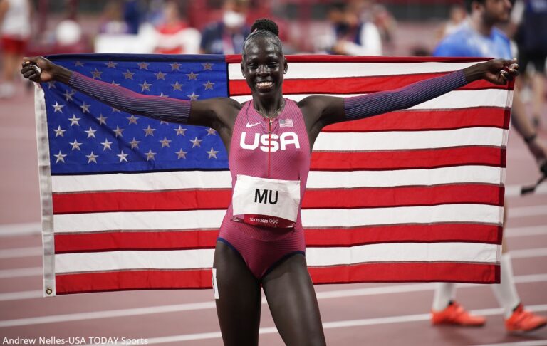 Video: Athing Mu's family goes nuts watching her win gold medal