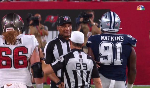 NFL referee Terry Killens caught making up penalty on hot mic?