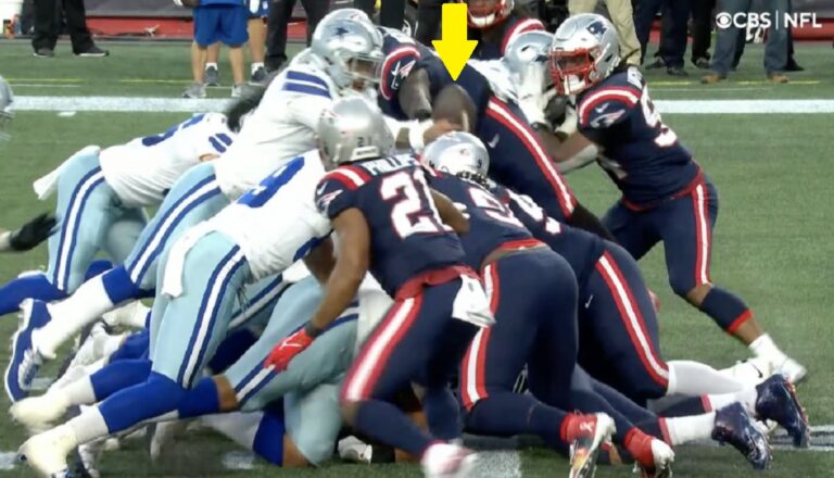 Dak Prescott loses touchdown on fumble after bad call on play before