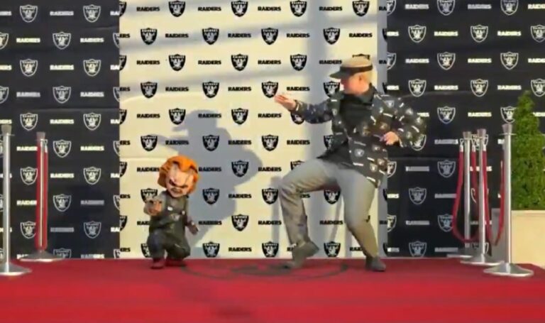 ESPN graphic of Jon Gruden and Chucky dancing went viral