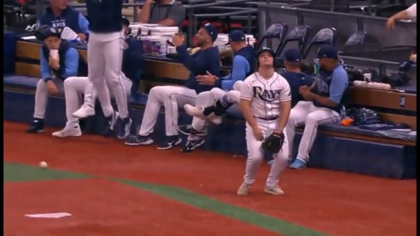 Rays ball boy takes out bullpen with hilariously brutal error