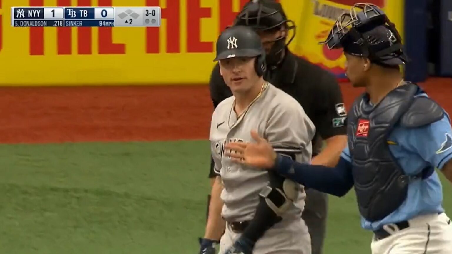 Video: Josh Donaldson clears benches with angry reaction to pitch