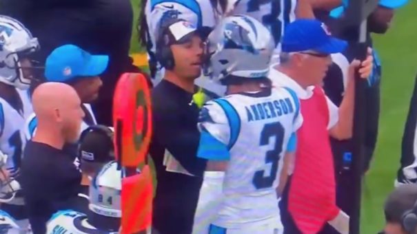 Robbie Anderson kicked out of game by head coach Steve Wilks