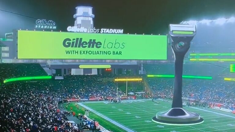Gillette had an awesome virtual ad before 'Monday Night Football'