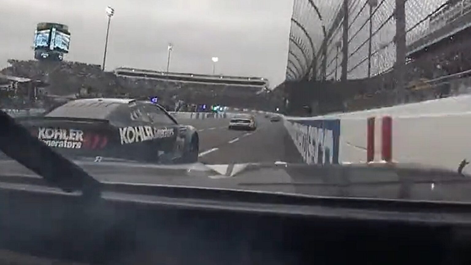 Video, photo shows damage to Ross Chastain's car after wall move