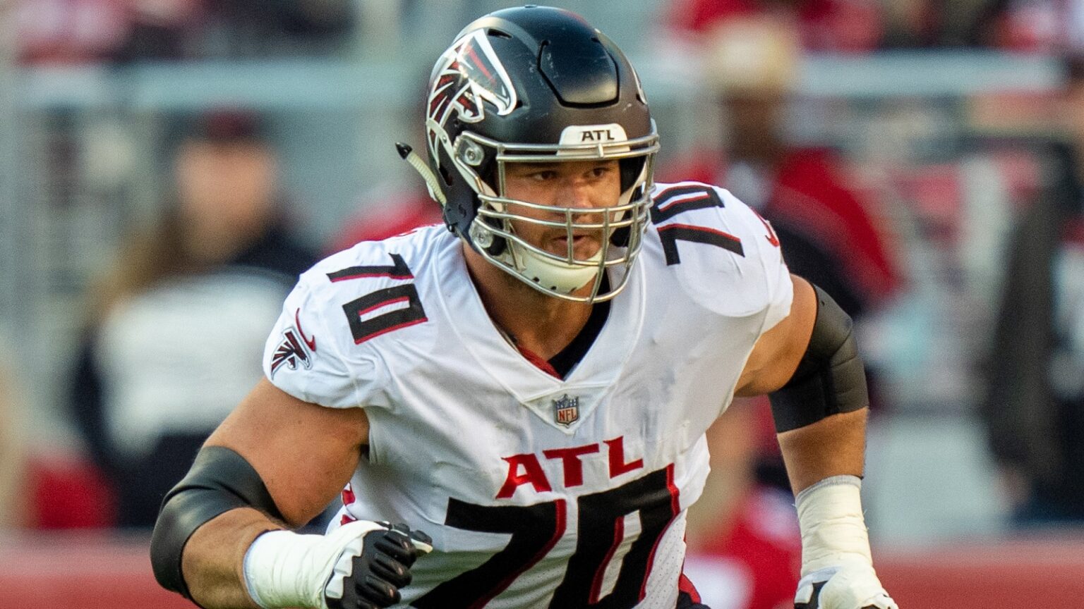 Jake Matthews joins Falcons hours after witnessing birth of his first child