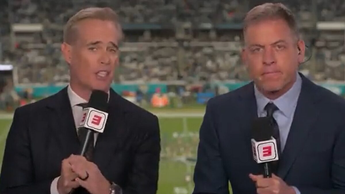 ESPN announcers have logos on microphones backwards for good reason