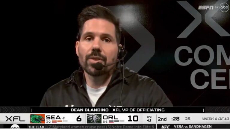 Dean Blandino caught on hot mic admitting referee mistake in XFL game