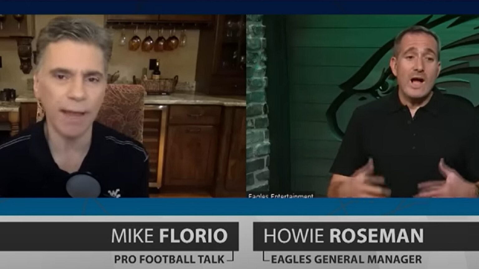 Mike Florio presses Eagles GM over Jonathan Gannon tampering