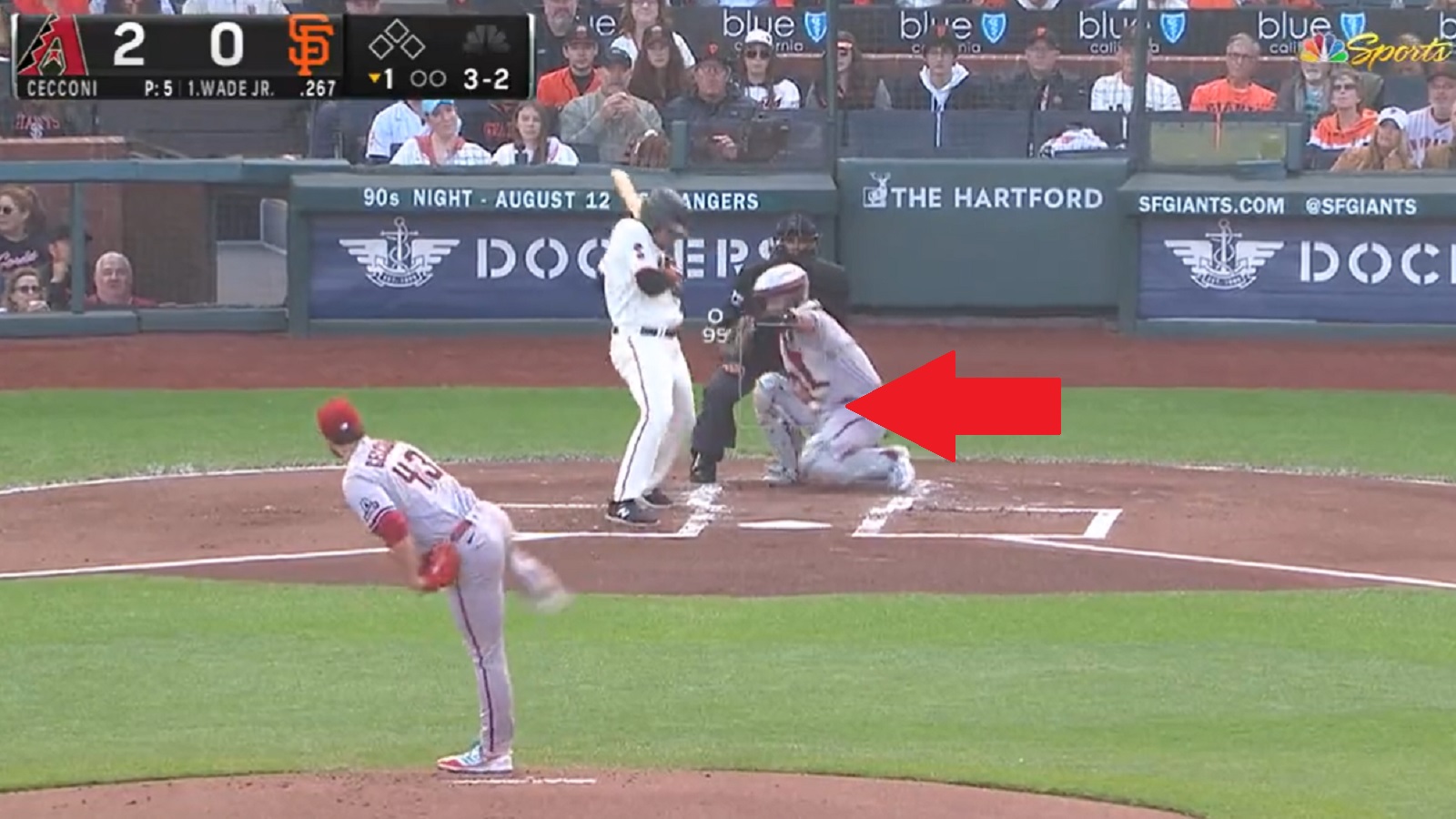 Diamondbacks pitcher records first career strikeout in ridiculous fashion