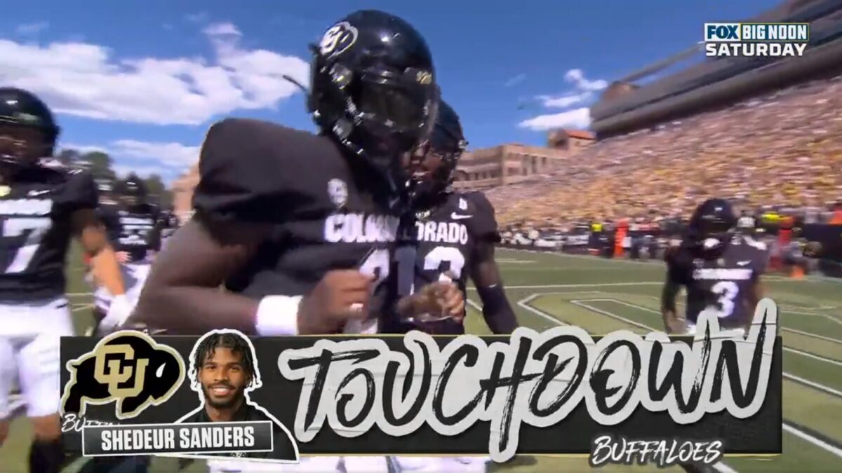 Video: Shedeur Sanders celebrates touchdown with 'Deion shuffle' dance