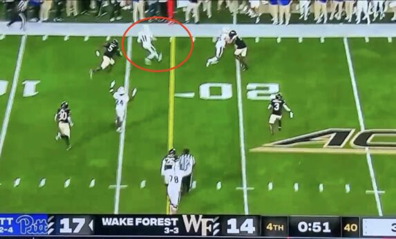 Pitt screwed by bad spot on QB's slide in loss to Wake Forest