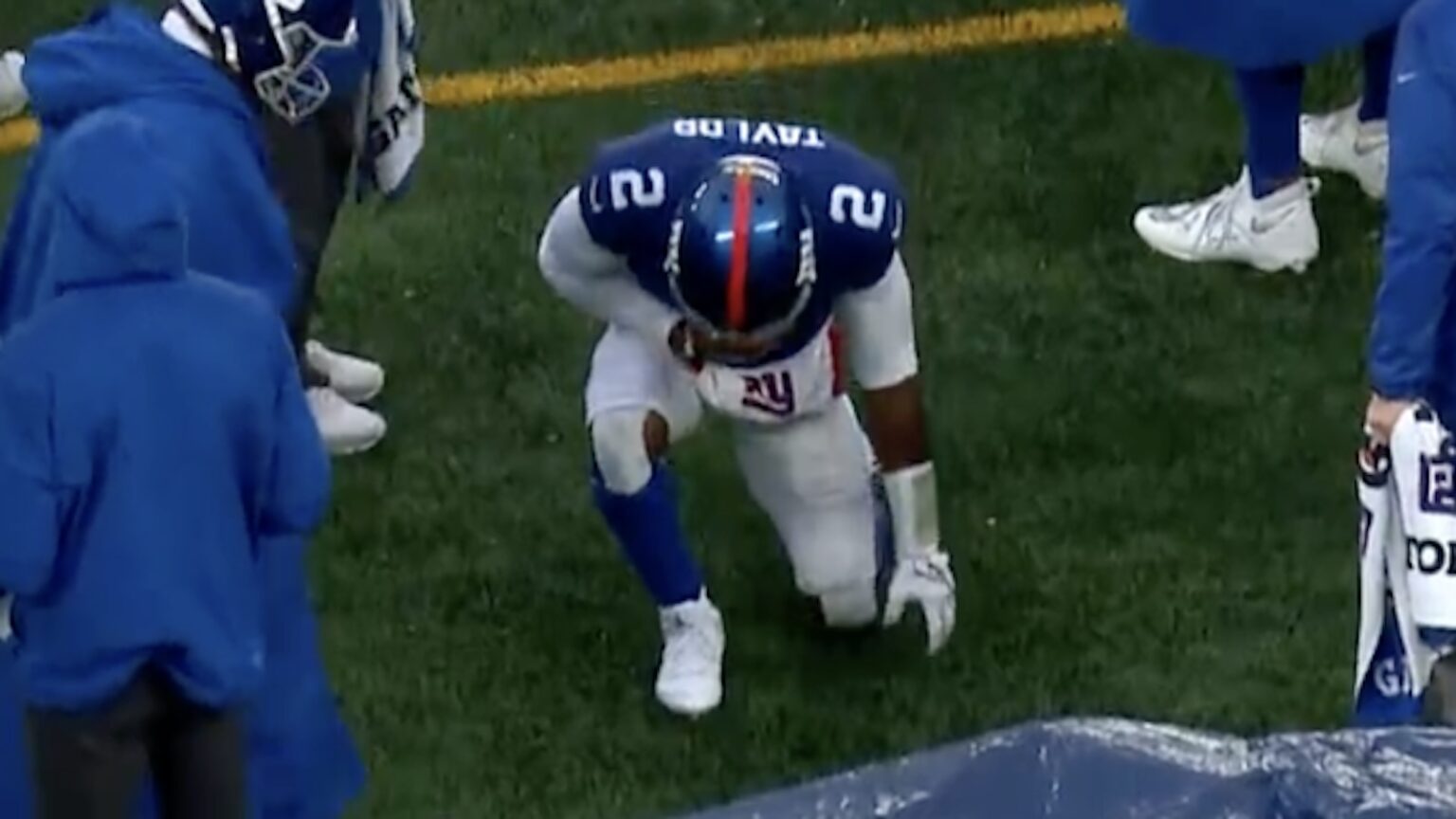 Tyrod Taylor taken to hospital after suffering rib injury