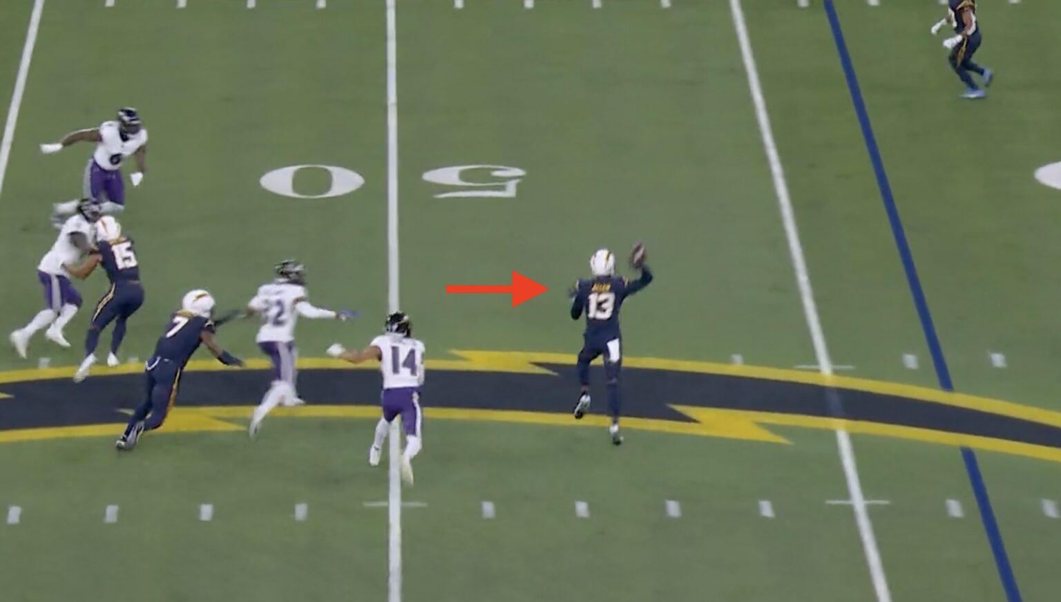 Chargers pull off epic trick play for a long first down