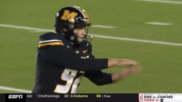 Missouri kicker had a savage celebration after beating Florida