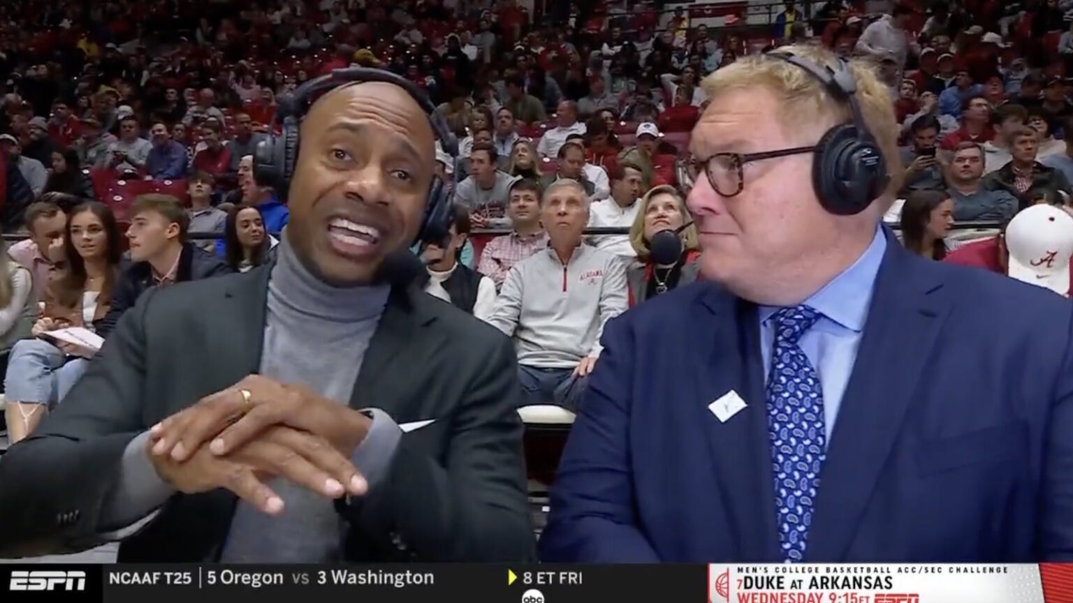 Alabama fans dissed by ESPN announcer during loss to Clemson