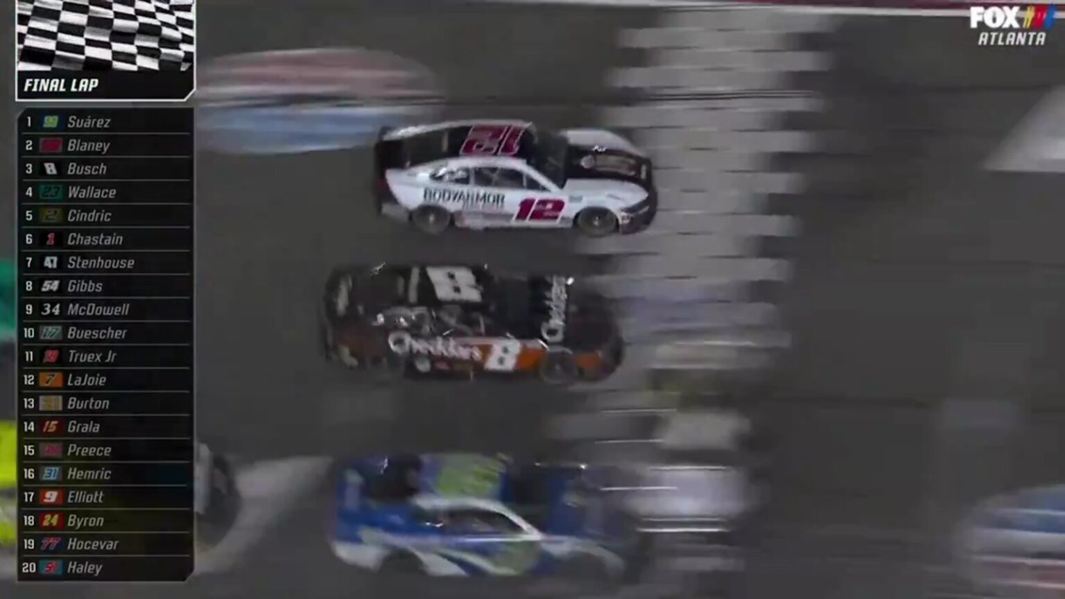 Everyone made the same joke about incredible NASCAR 3-wide finish