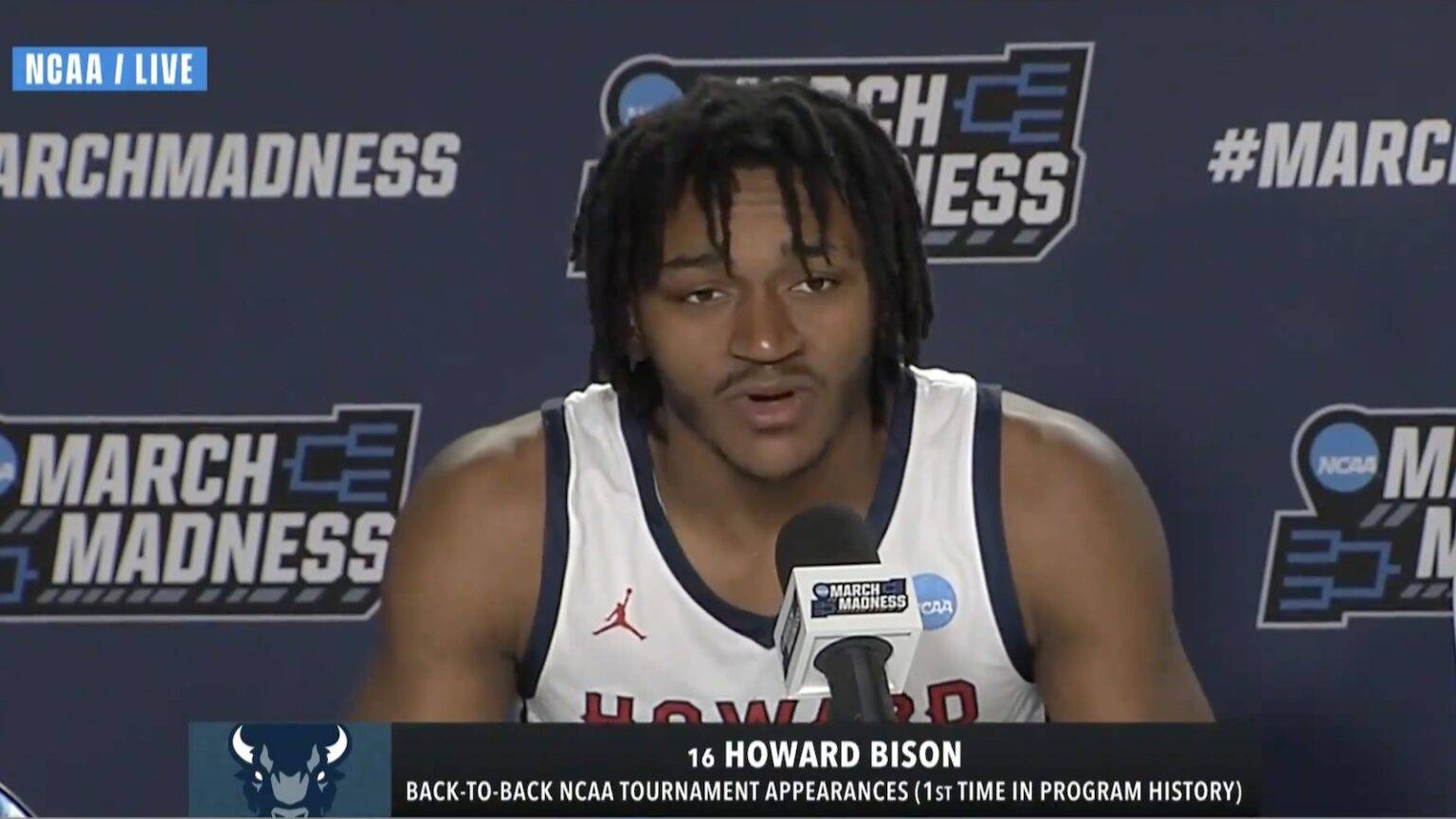 Howard player had amazing quote after his team lost in NCAA Tournament