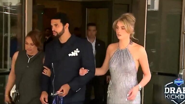 Caleb Williams shows off new blond girlfriend at NFL Draft