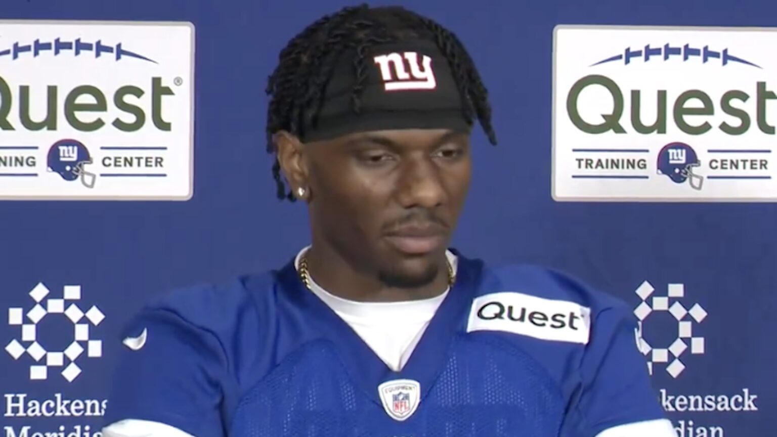 Everyone made the same joke about Malik Nabers signing Giants contract