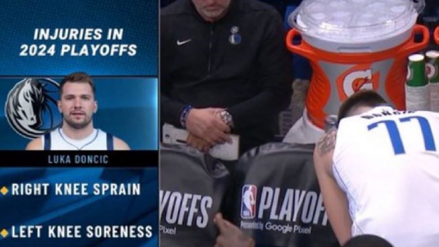 TNT graphic of Luka Doncic's various injuries goes viral