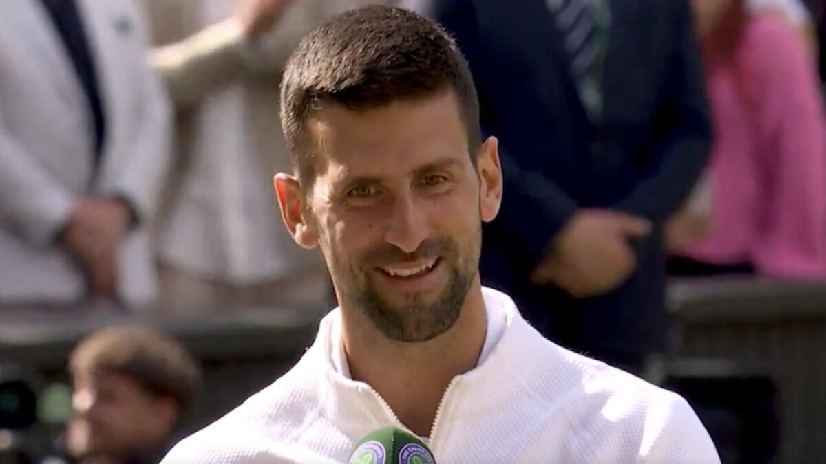 Novak Djokovic had funny moment in interview after Wimbledon loss