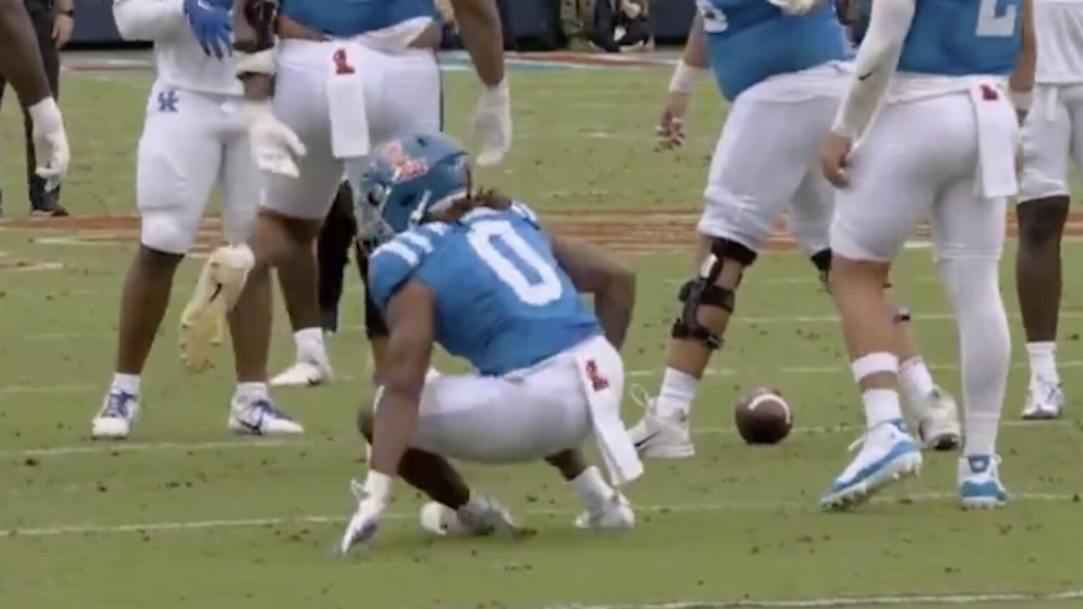 Ole Miss player appeared to blatantly fake injury in viral video