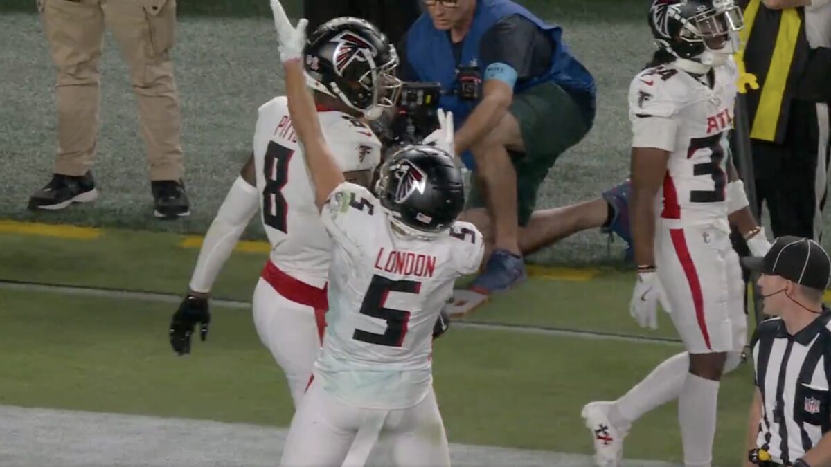 Falcons coach addresses Drake London's controversial celebration