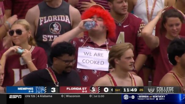 Florida State fan goes viral for his incredibly sad sign