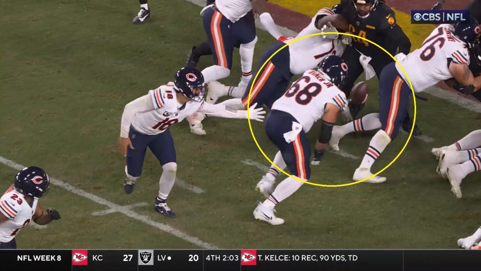 Bears make huge blunder on controversial goal-line playcall