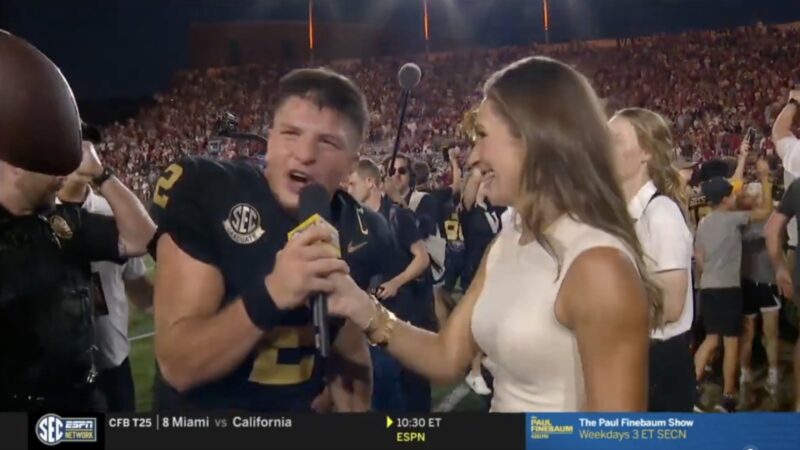 Vanderbilt QB goes viral for his manic interview after beating Alabama