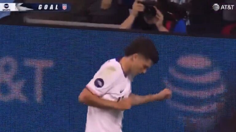 Christian Pulisic does Trump dance after scoring goal
