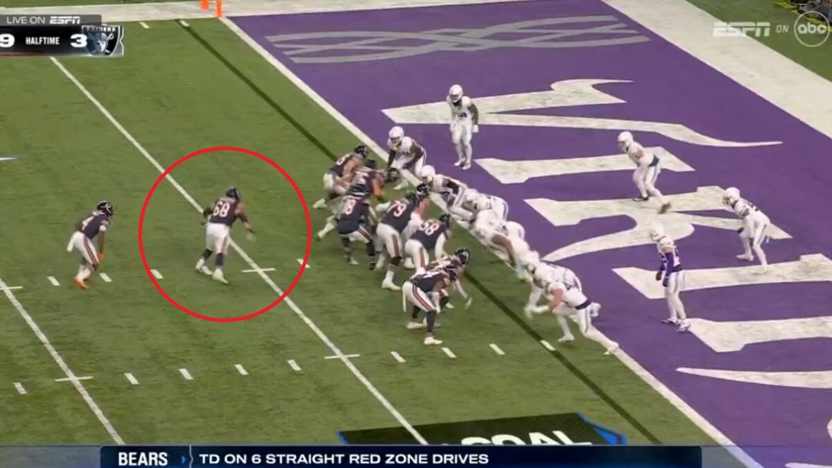 Chicago Bears lose touchdown on mistake by Doug Kramer