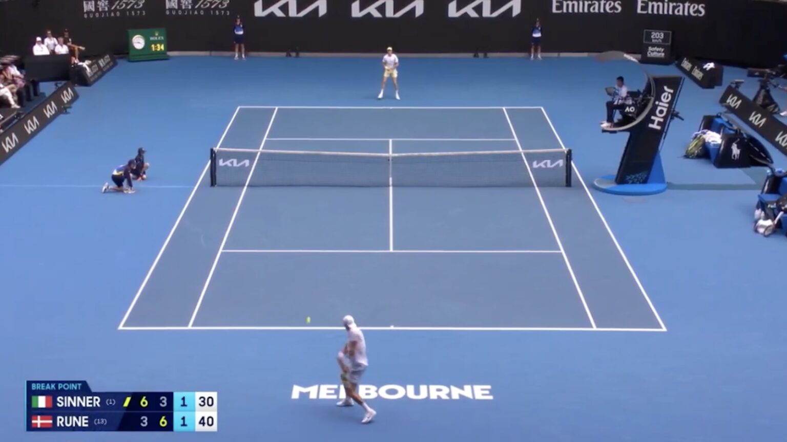 Jannik Sinner, Holger Rune combine for best point of the Australian Open