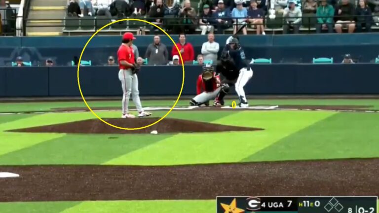 College baseball pitcher with weird windup throws 100 mph