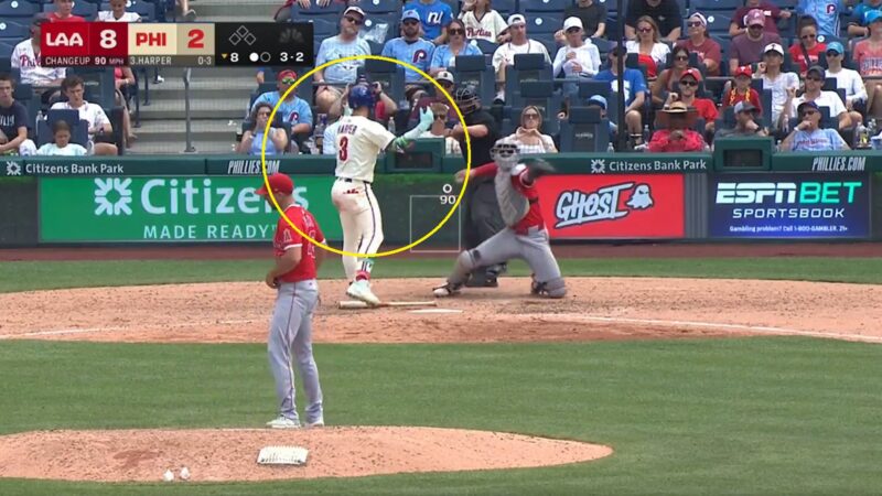 Bryce Harper got away with disrespectful move toward umpire