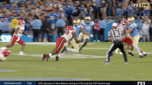 UCLA QB Nico Iamaleava helped off the field after brutal blindside tackle